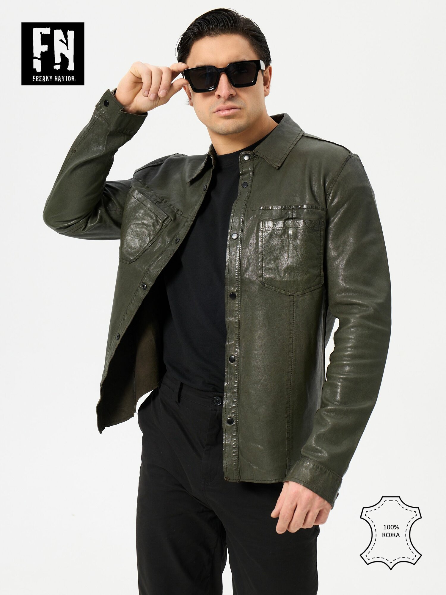 Куртка кожаная Осень-зима 2025