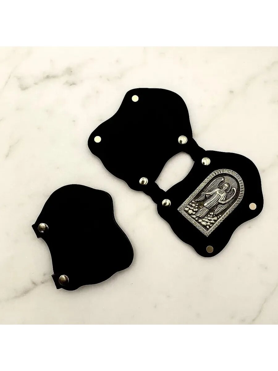 Икона-складень, кожа-медь с напылением серебра