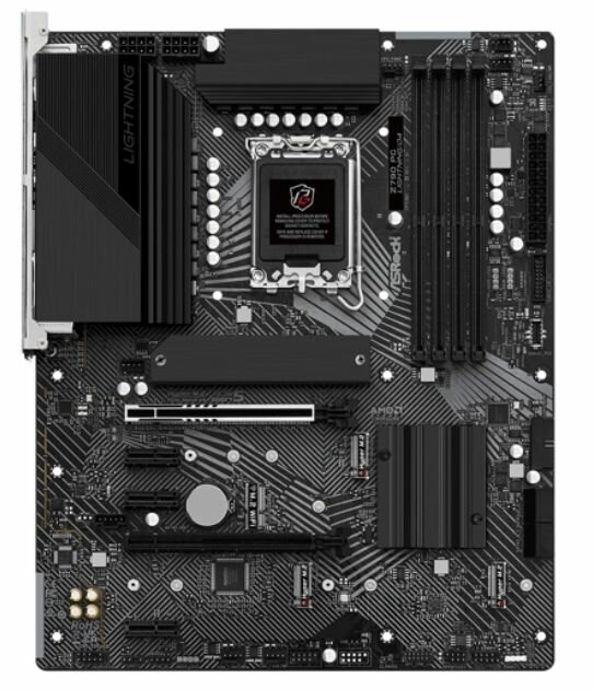 Материнская плата ASRock Z790 PG Lightning/D4 (Z790 PG Lightning/D4) - LGA 1700, Intel Z790, 4хDDR4-3200 МГц, 2хPCI-Ex16, 4хM.2, Standard-ATX