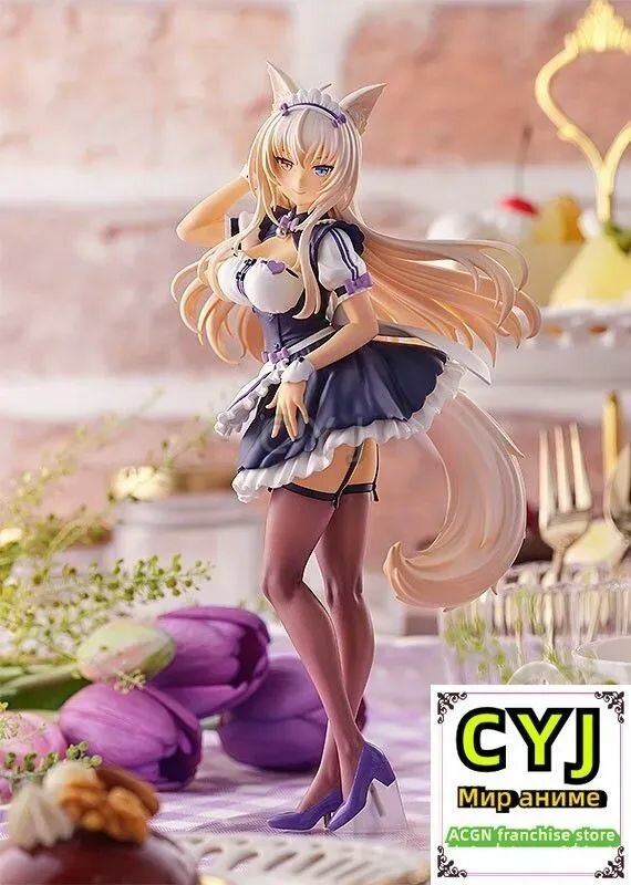 Модель кошачьей девочки в фартуке Miranime 1/7 с ушами кошки и хвостом для коллекции figurka