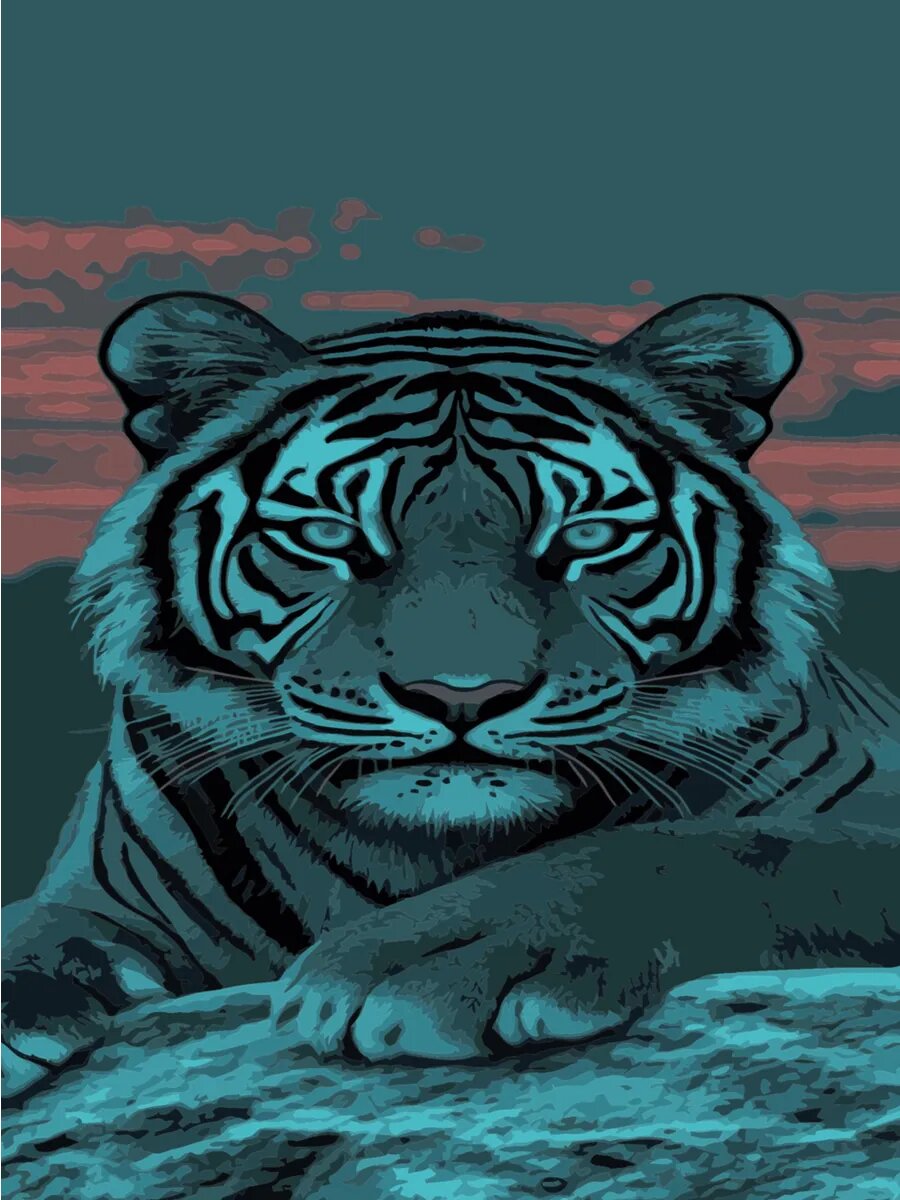 Картина по номерам тигр