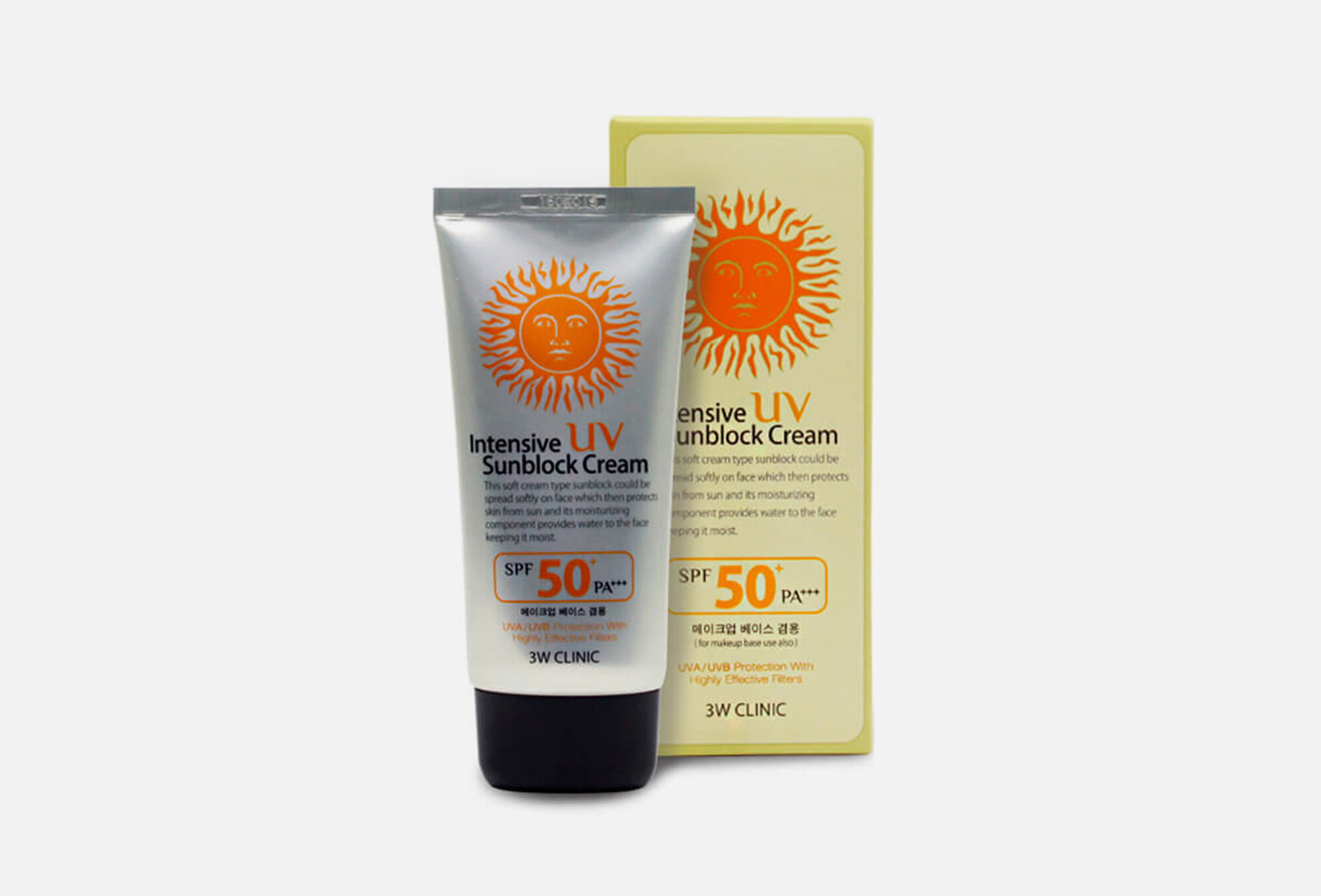 Солнцезащитный крем 3W CLINIC Intensive UV Sunblock Cream SPF50+ PA+++ 70 мл