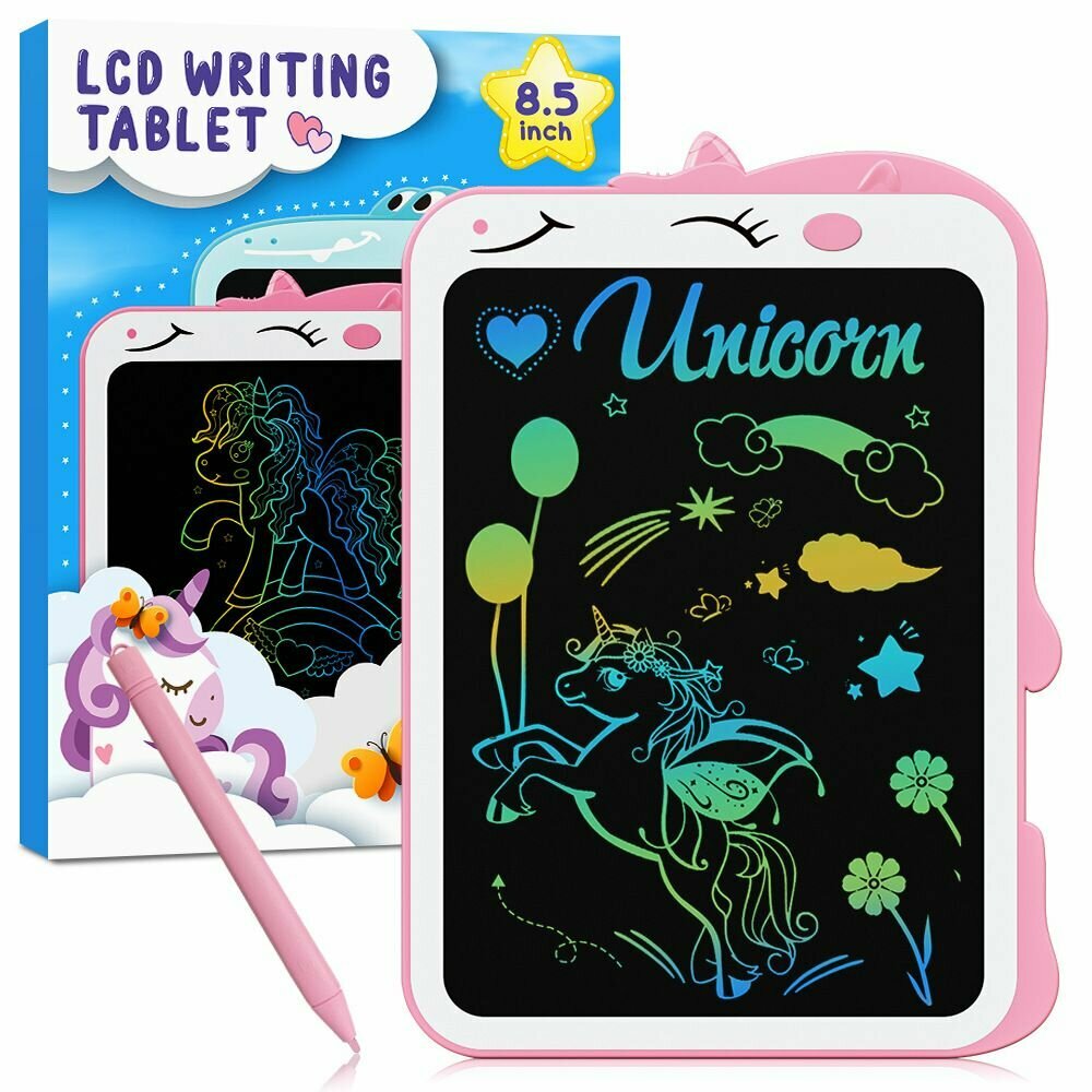 Планшет для рисования LCD с дизайном патента, 10 дюймов, для детей, Розовый единорог динозавра