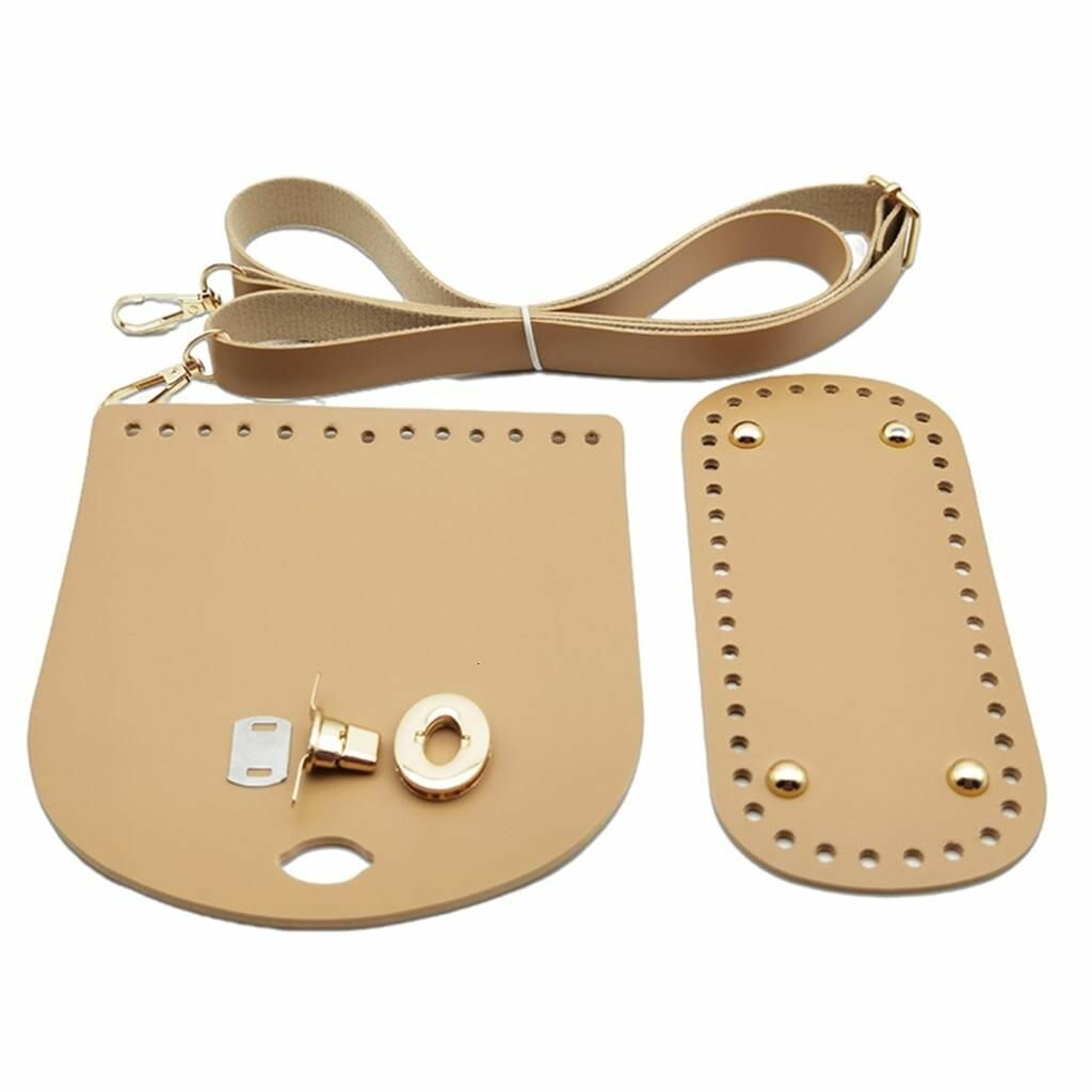 Декор для сумок и рюкзаков, Глянцевая сумка для вязания крючком своими руками из трех частей-хаки