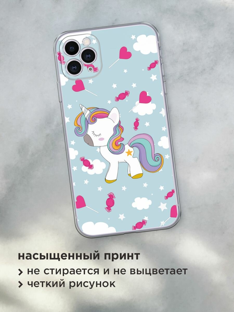 Чехол на Apple iPhone 11 Pro / Айфон 11 Про с принтом "Сладкий единорожек" — фото 1
