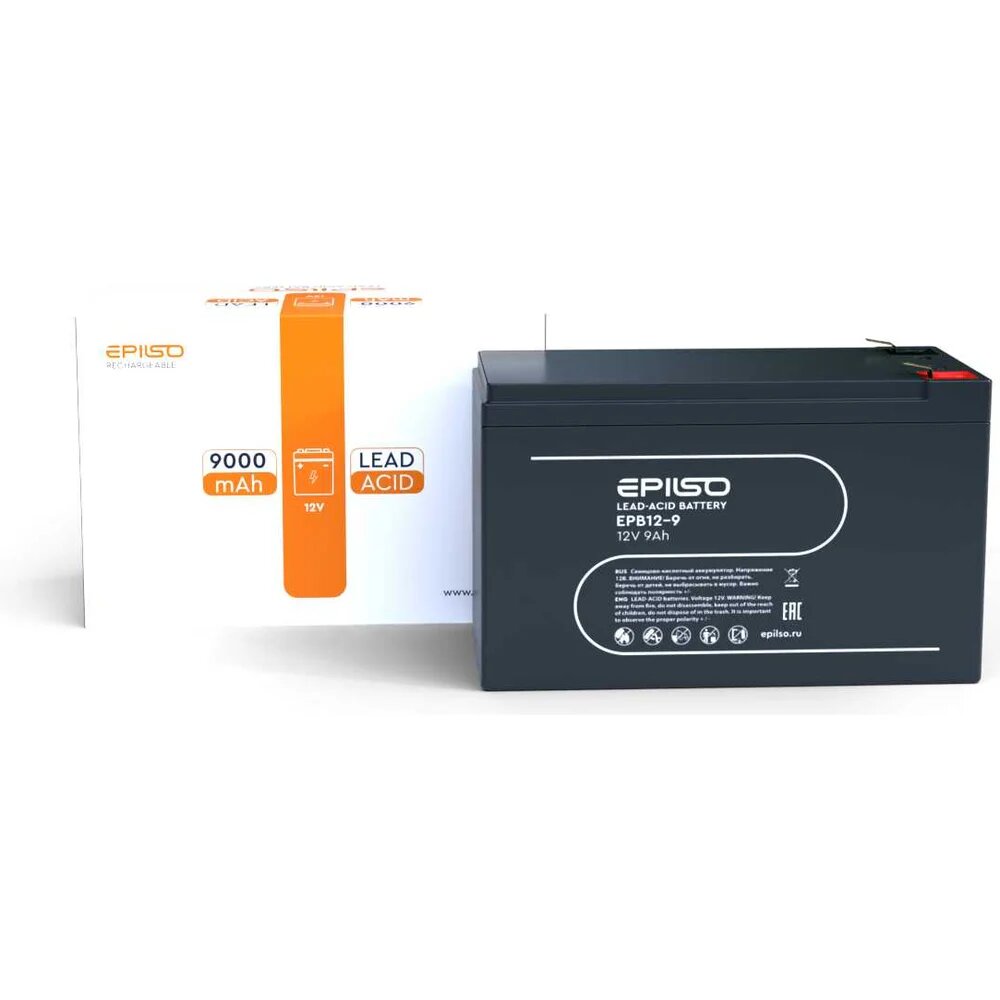 Свинцово-кислотный аккумулятор 12V 12Ah Epilso EPB12-12 AGM, компактный и легкий, для надежного питания ваших устройств