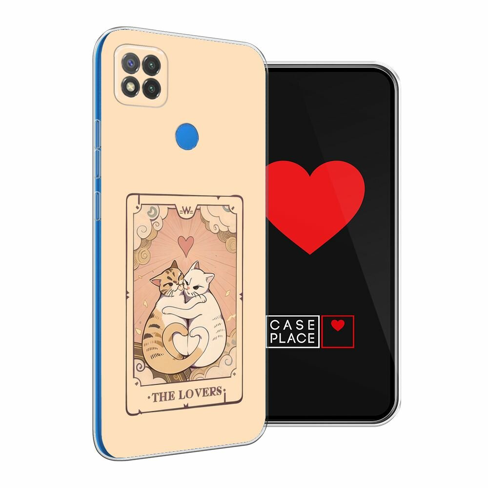 Чехол на Xiaomi Redmi 9C / Сяоми Редми 9C с принтом "The lovers cats 1 - 14 февраля" — фото 1