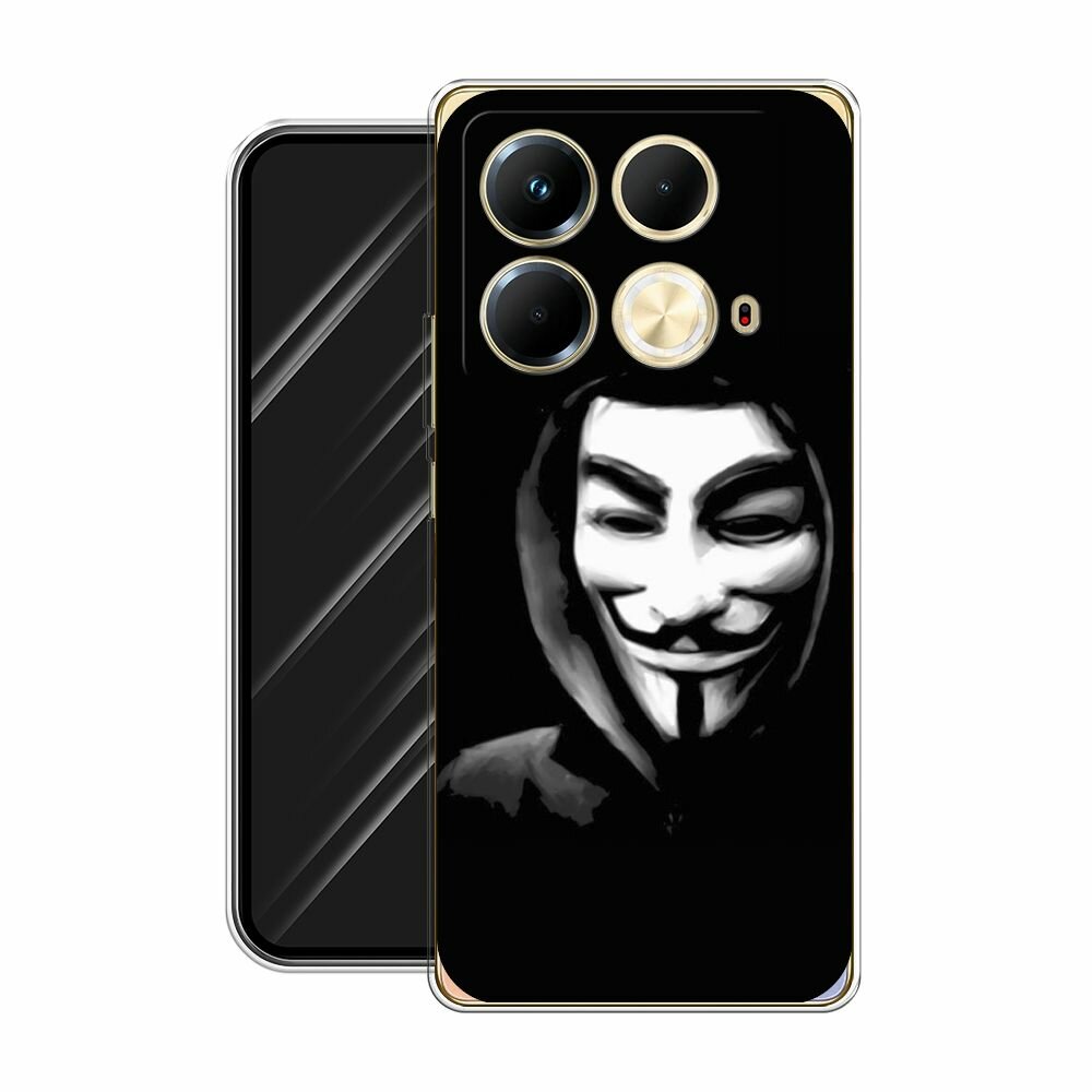 Чехол на Infinix Note 40 / Инфиникс Нот 40 с принтом "Анонимус" — фото 1