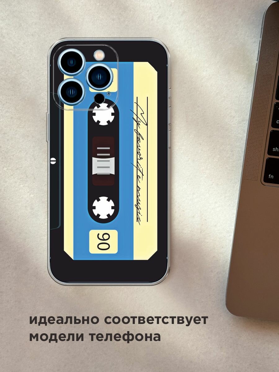 Чехол на Apple iPhone 13 Pro / Айфон 13 Про с принтом "Темная кассета" — фото 1
