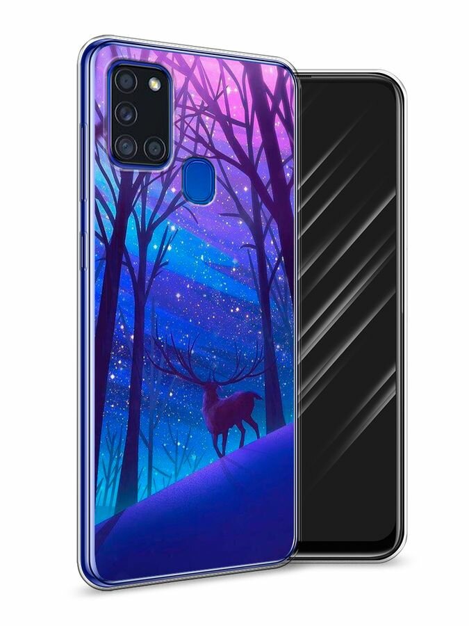 Чехол на Samsung Galaxy A21s / Самсунг Галакси A21s с принтом "Северный олень"