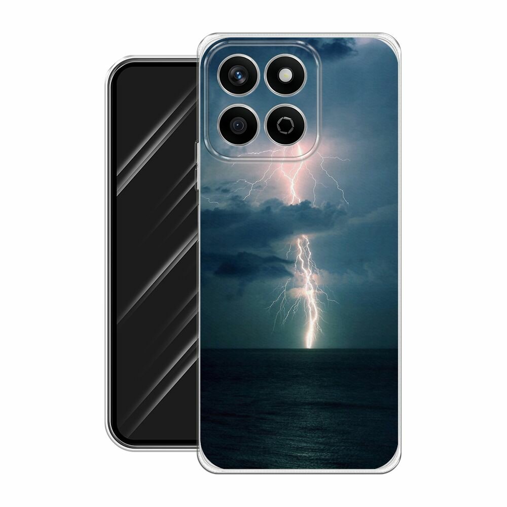 Силиконовый чехол на Honor X7c / Хонор X7c с принтом "Молния 1" — фото 1