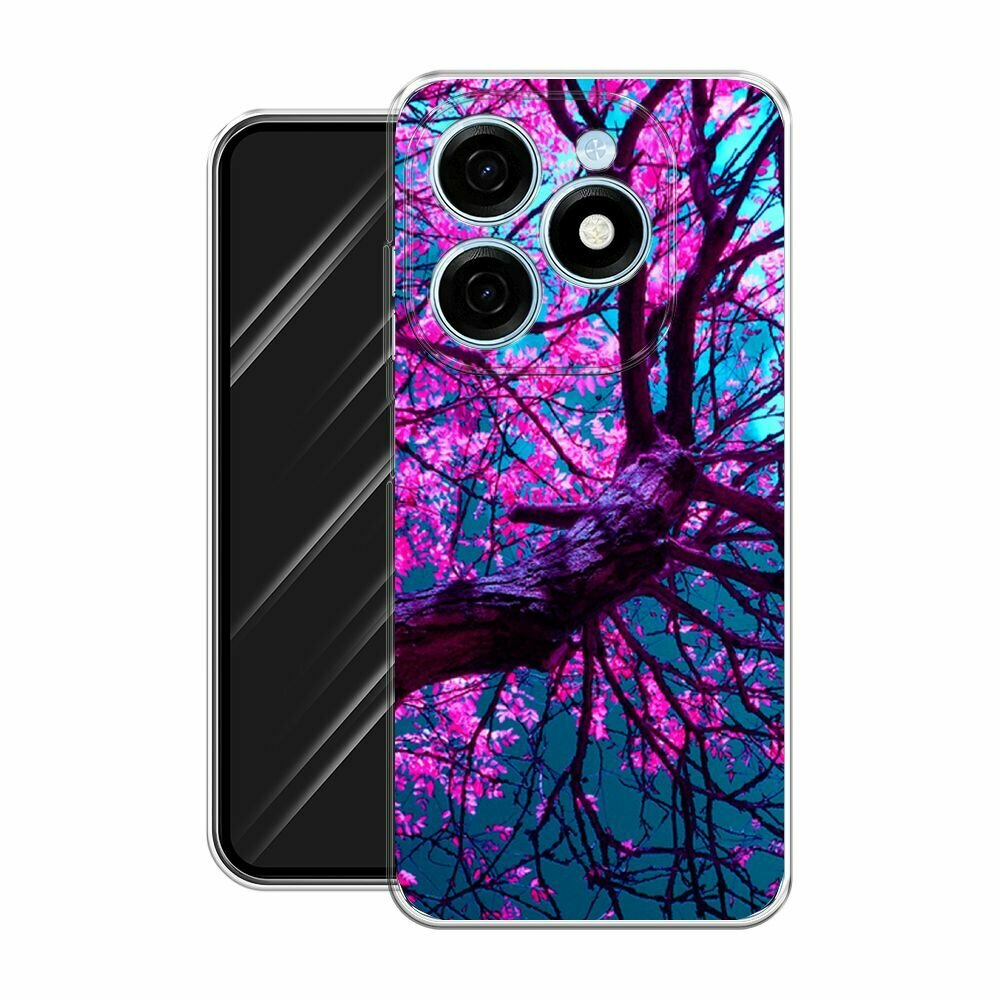 Чехол на Tecno Spark 20 / Текно Спарк 20 с принтом Фиолетовое дерево — фото 1