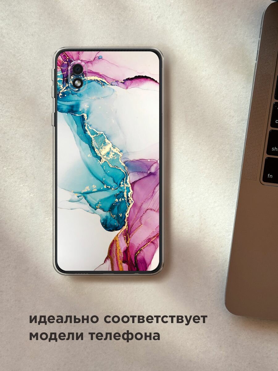 Чехол на Samsung Galaxy A01 Core / Самсунг Галакси А01 Core с принтом "Розовые разводы рисунок" — фото 1