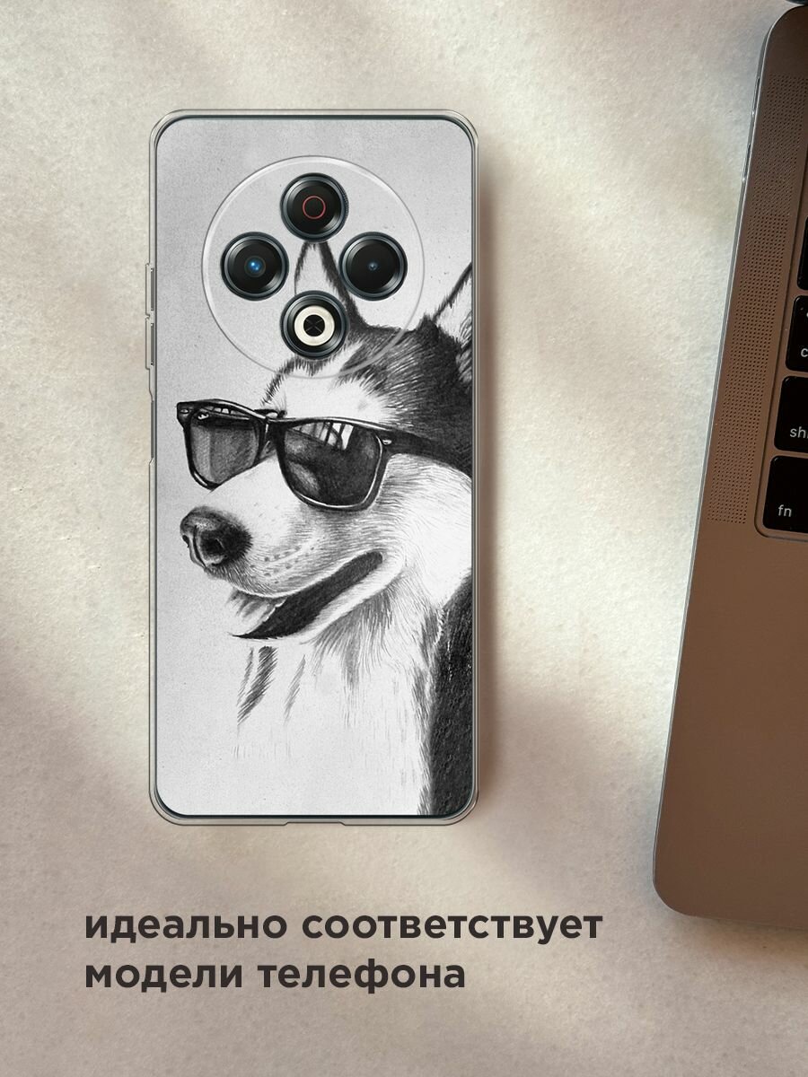 Чехол на Tecno Spark 30 / Текно Спарк 30 с принтом "Крутой Хаске" — фото 1