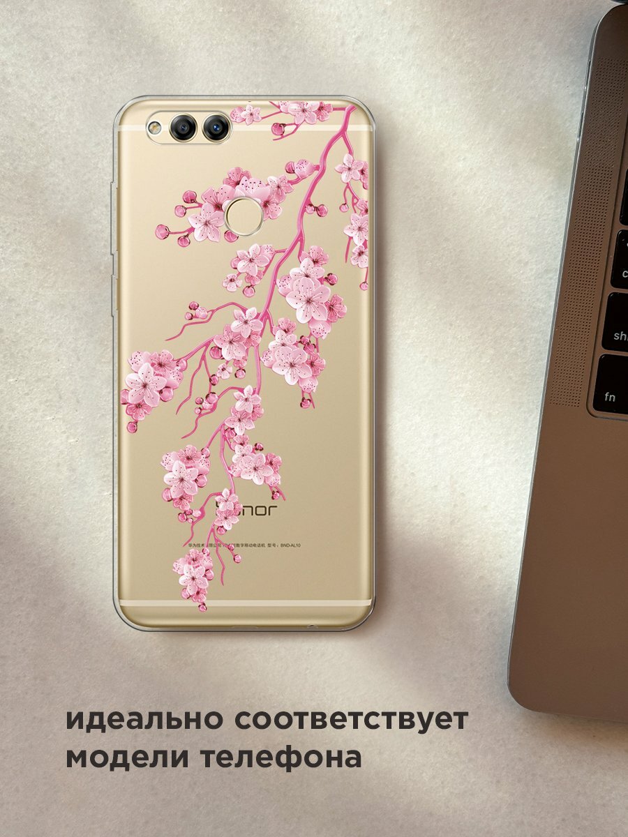 Чехол на Honor 7X / Хонор 7Х с принтом "Ветка сакуры 2" — фото 1