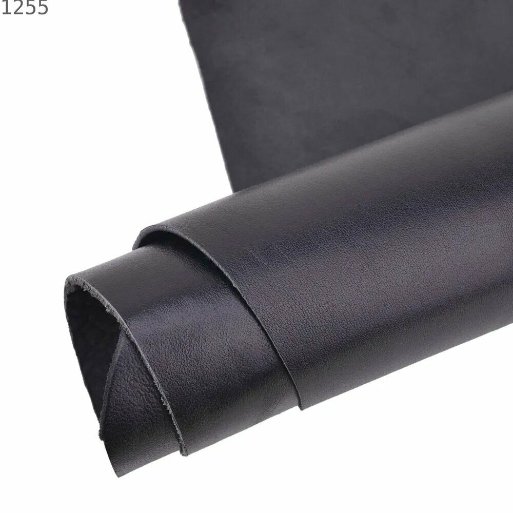 Черная овчина для шитья/хобби/ремесла 1-1,2 мм