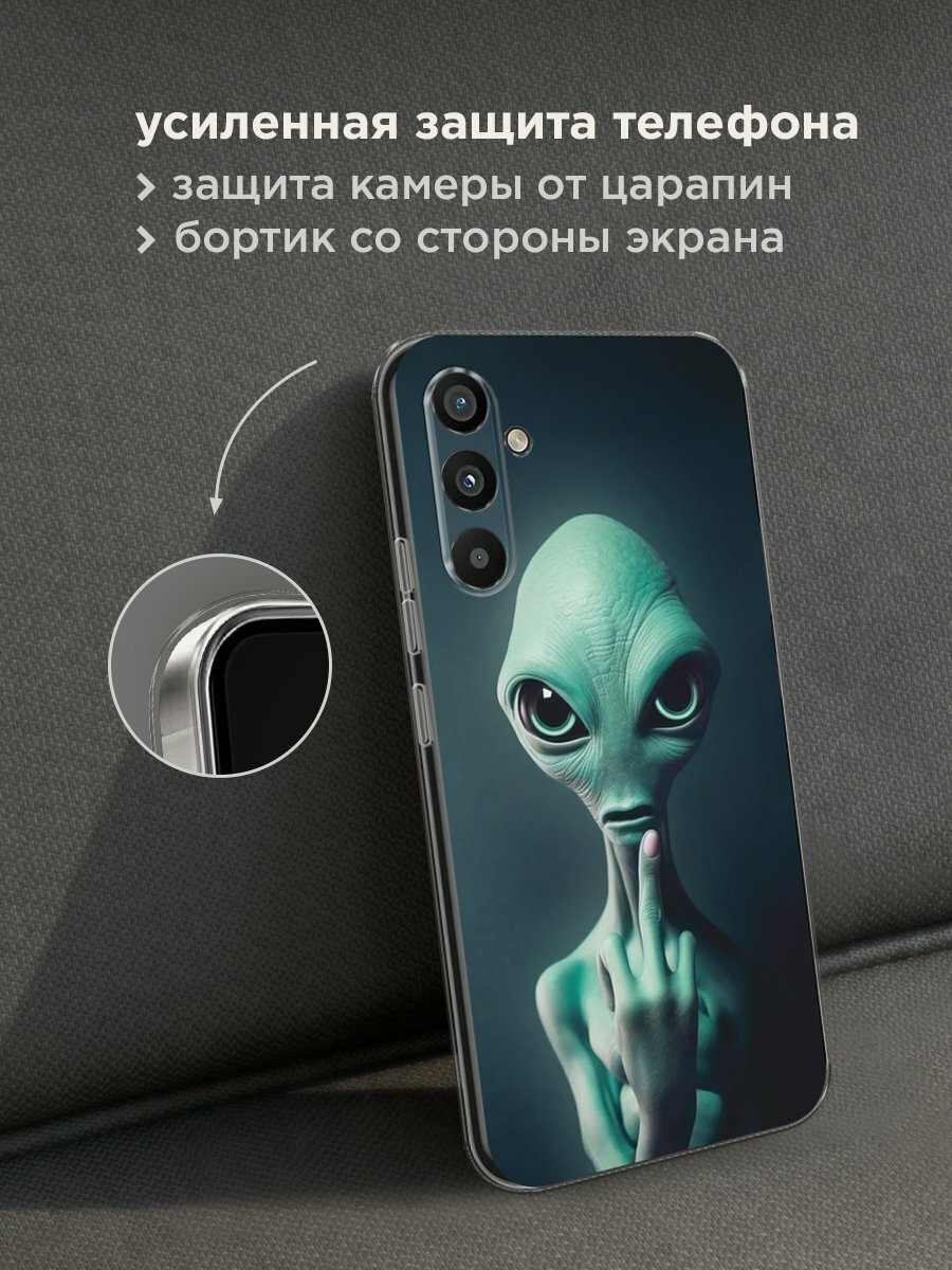 Чехол на Samsung Galaxy A34 / Самсунг A34 с принтом "Жест пришельца" — фото 1