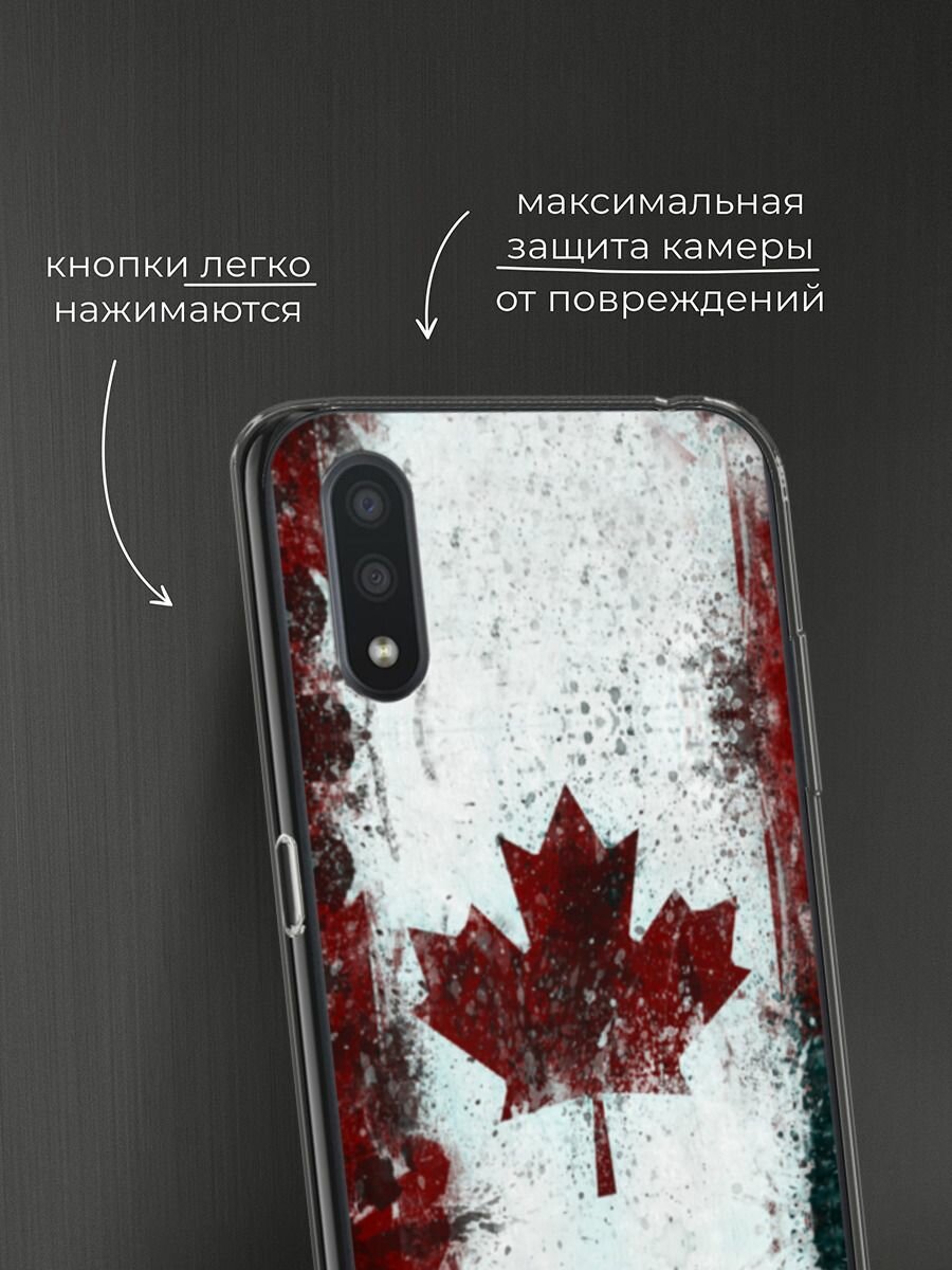 Чехол на Samsung Galaxy A01 / Самсунг Гэлакси А01 с принтом "Канада" — фото 1