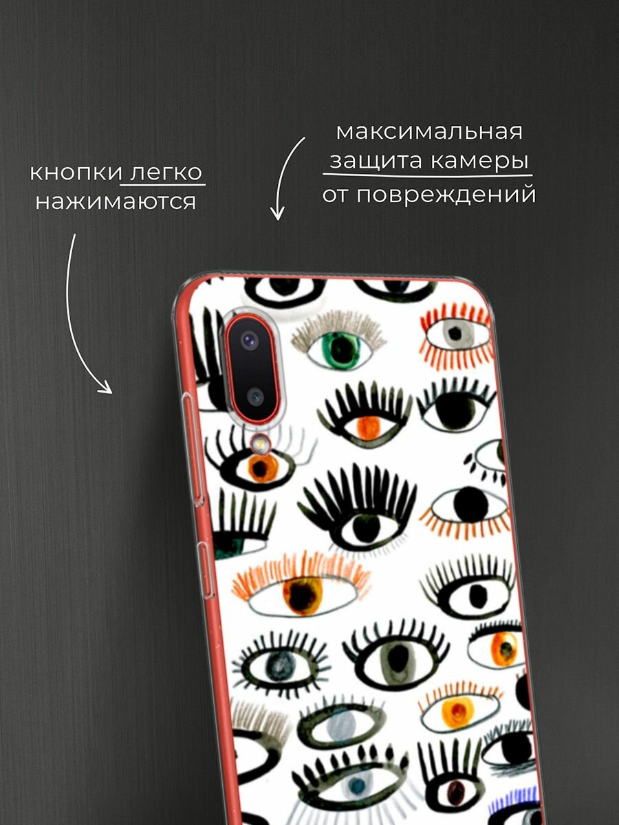 Чехол на Samsung Galaxy A02 / Самсунг Галакси А02 с принтом "Глаза акварель" — фото 1