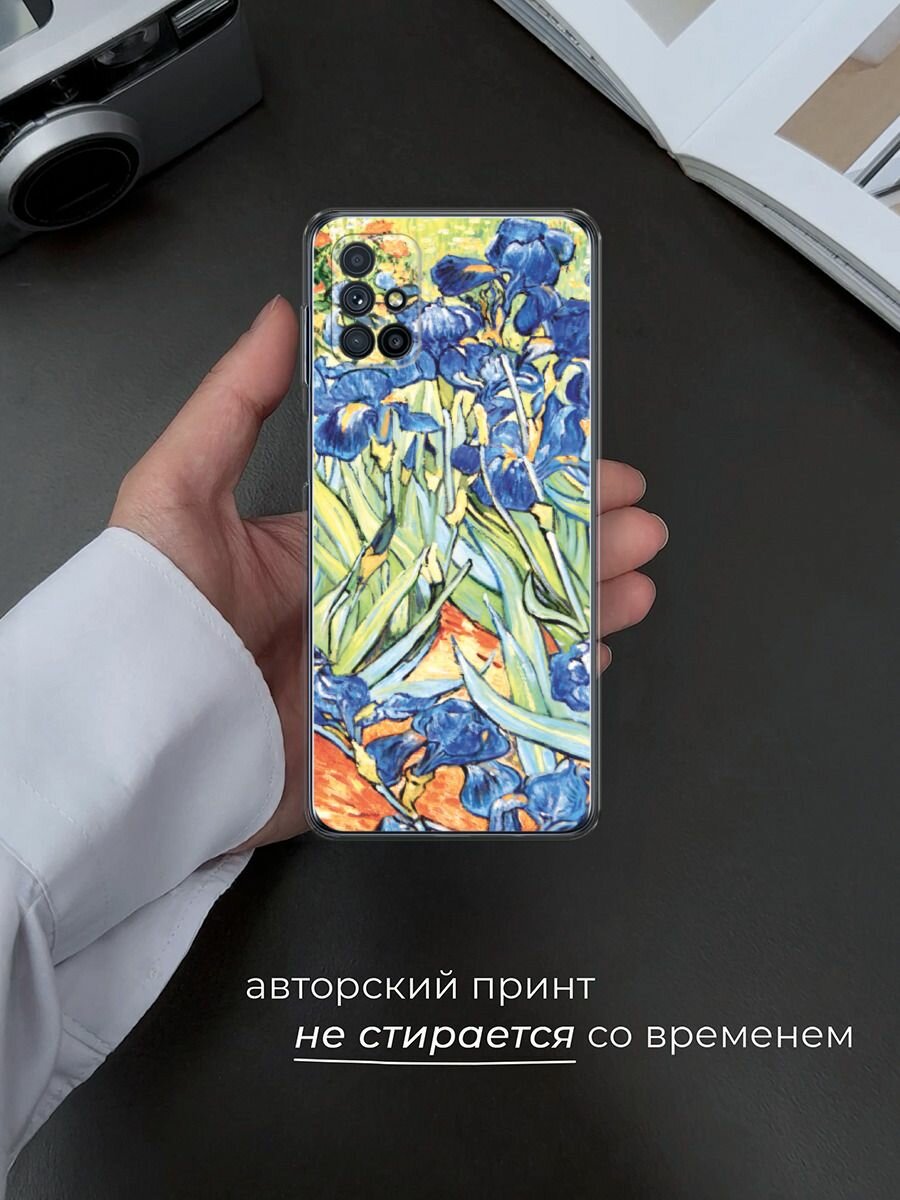 Чехол на Samsung Galaxy M31s / Самсунг Галакси M31s с принтом "Ирисы Ван Гог" — фото 1