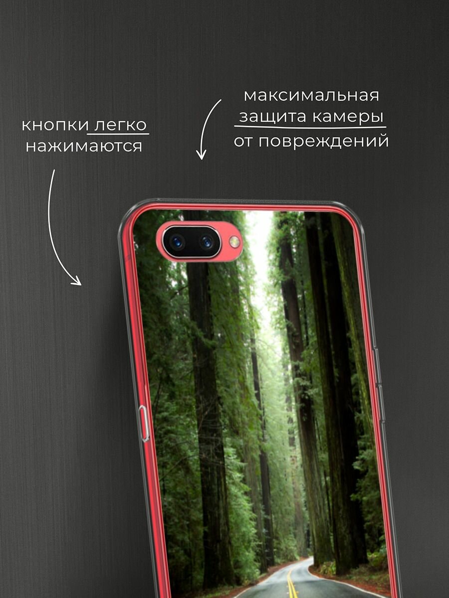 Силиконовый чехол на Oppo A3s / Oppo A3s с принтом "Лес 17" — фото 1