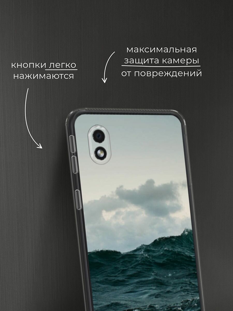 Чехол на Samsung Galaxy A01 Core / Самсунг Галакси А01 Core с принтом "Волны 11" — фото 1