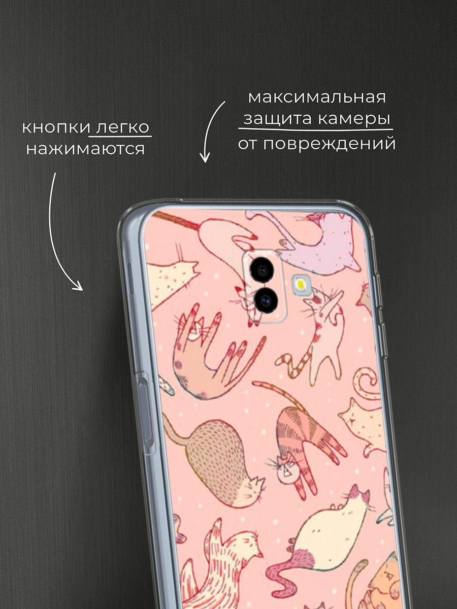 Чехол на Samsung Galaxy J6 + / Самсунг Галакси J6 Плюс 2018 с принтом "Розовое счастье" — фото 1