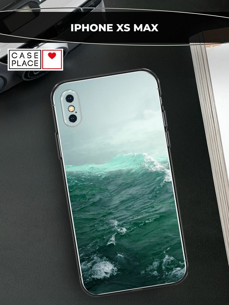 Чехол на Apple iPhone XS Max / Айфон XS Max с принтом "Волны 12"