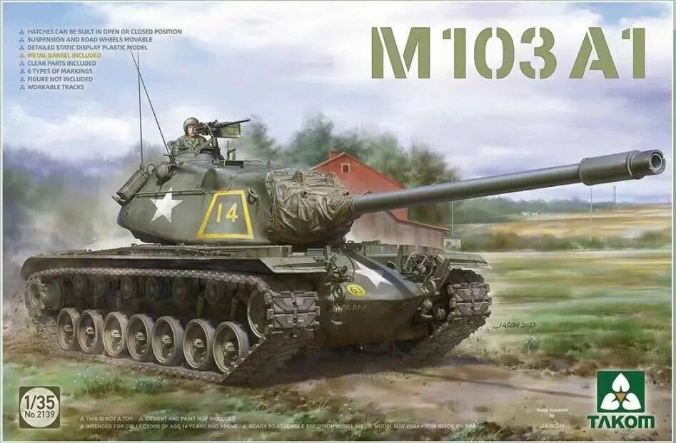 TAKOM 2139 1/35 Модель M103 A1 Танки