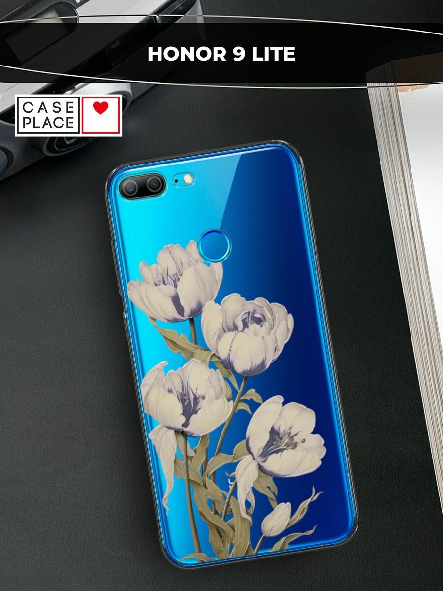 Чехол на Honor 9 Lite / Хонор 9 Лайт с принтом "Серые бутоны"