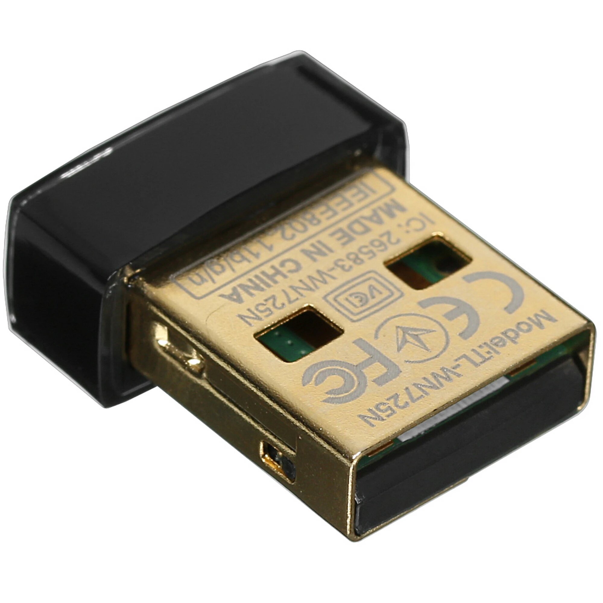 Wi-Fi адаптер TP-LINK TL-WN725N черный, USB 2.0, Wi-Fi 2.4ГГц