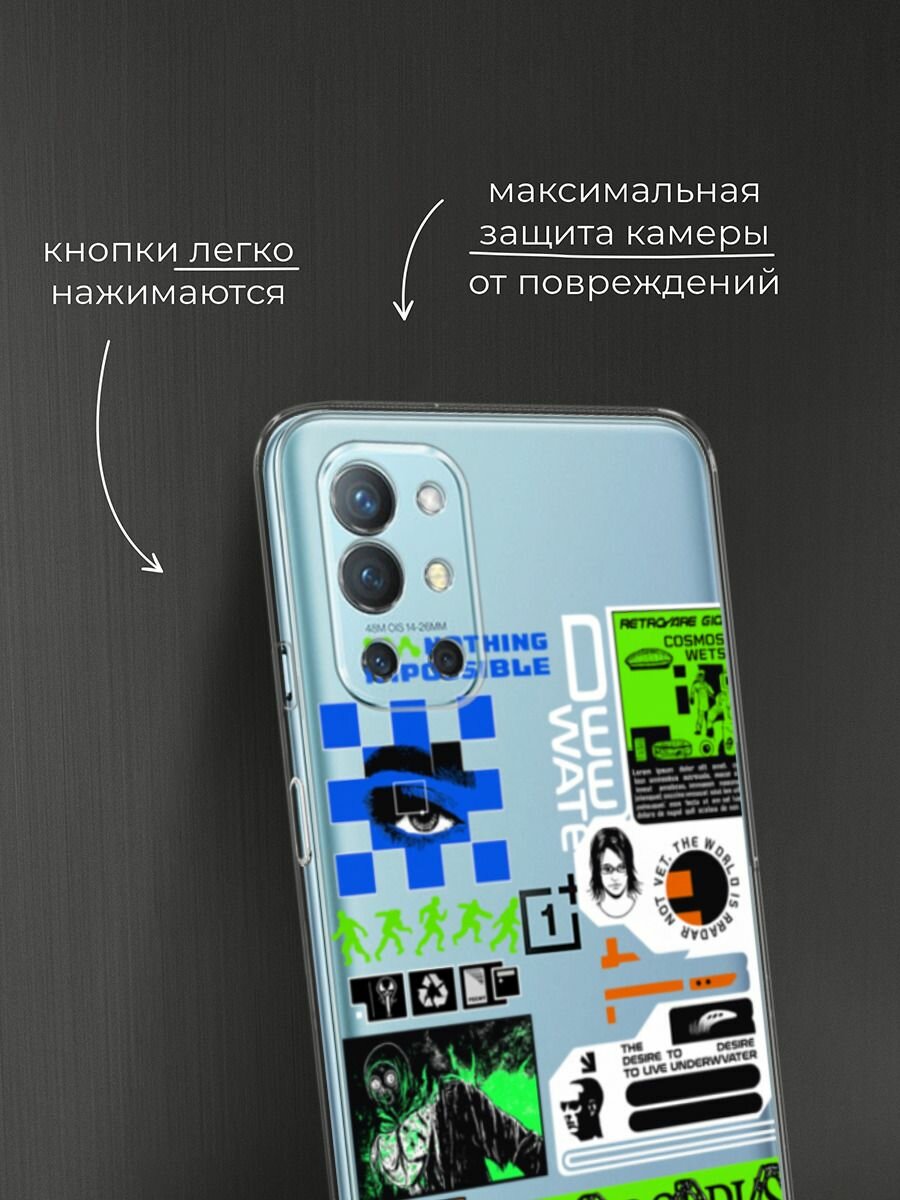Чехол на OnePlus 9R / ВанПлас 9R с принтом "Nothing impossible", прозрачный — фото 1