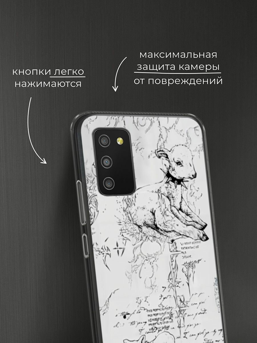 Чехол на Samsung Galaxy A02s / Самсунг Галакси A02s с принтом "Готический ягненок" — фото 1