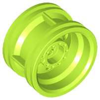 Wheel 30.4mm D. x 20mm with No Pin Holes and Reinforced Rim, 56145 Lime U