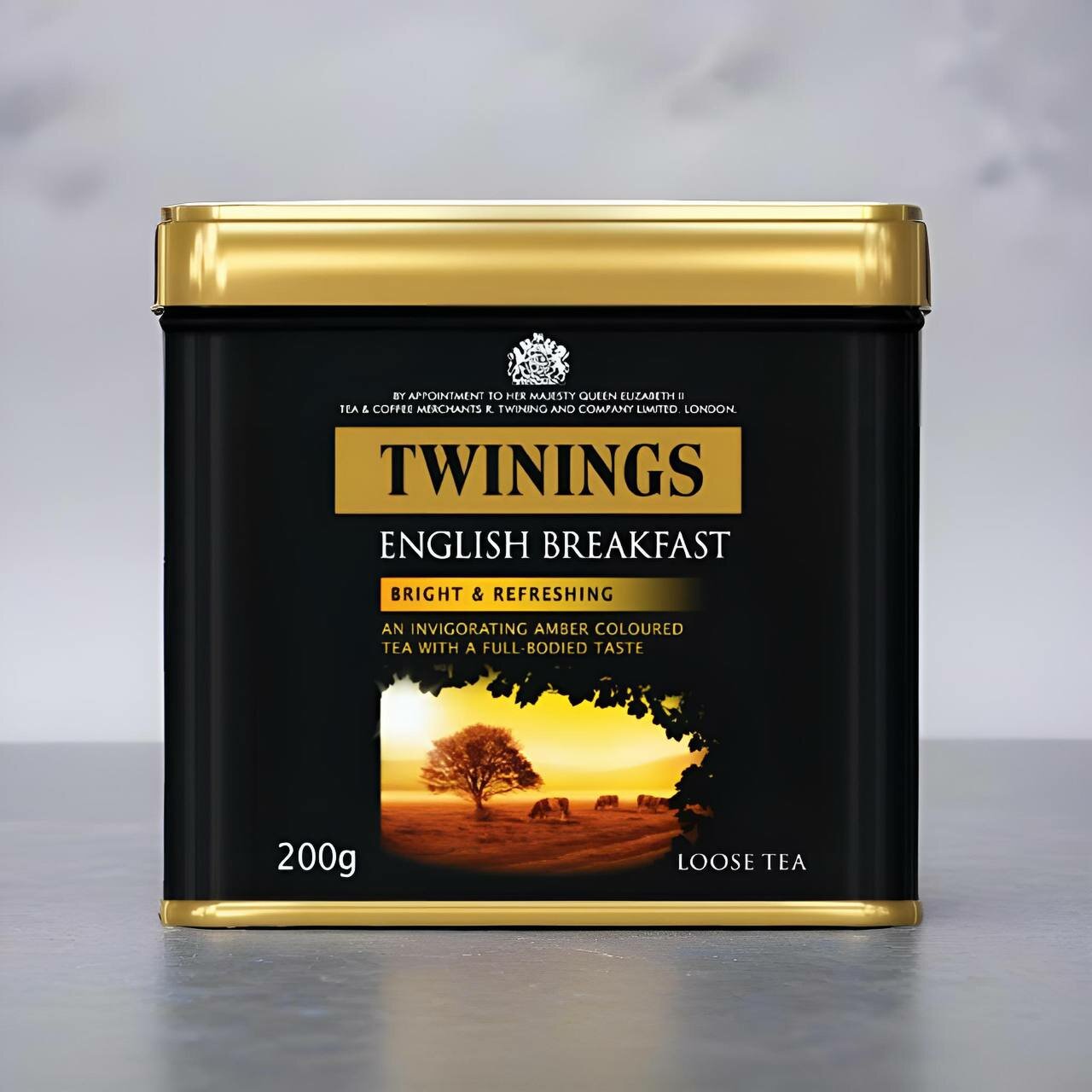 Черный листовой чай Twinings English Breakfast (200гр) в жестяной банке