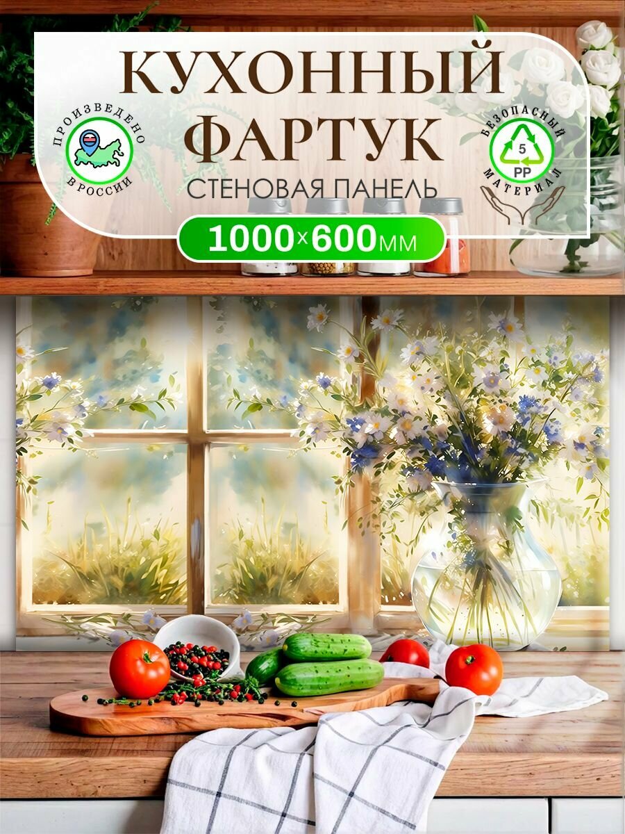 Кухонный фартук на кухню 1000х600мм стеновая панель