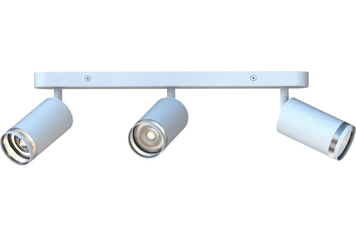 TruEnergy Светильник накладной поворотный круглый 3xGU10 белый металл матовые кольца 21367