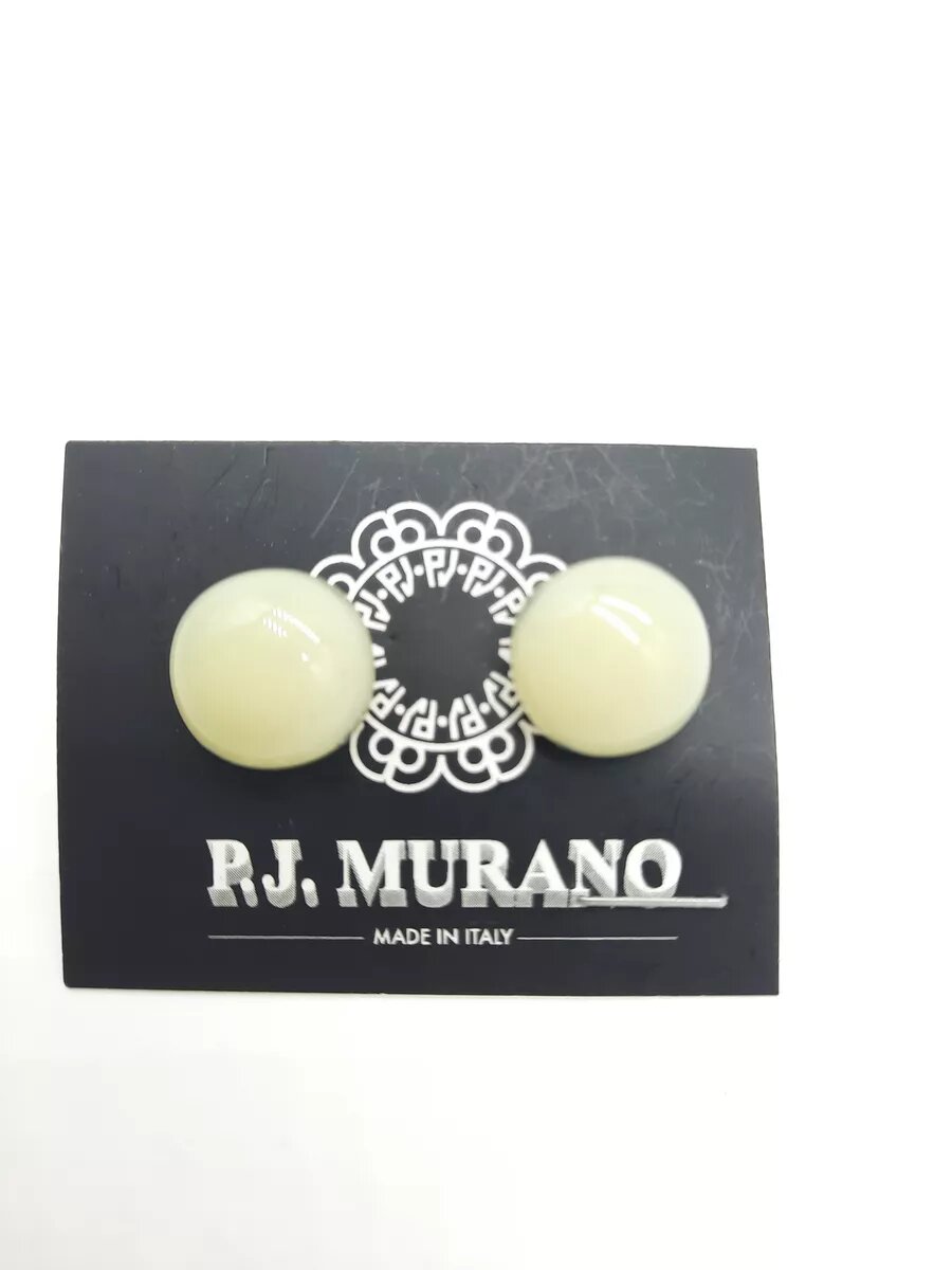 Серьги пусеты, стекло, муранское стекло