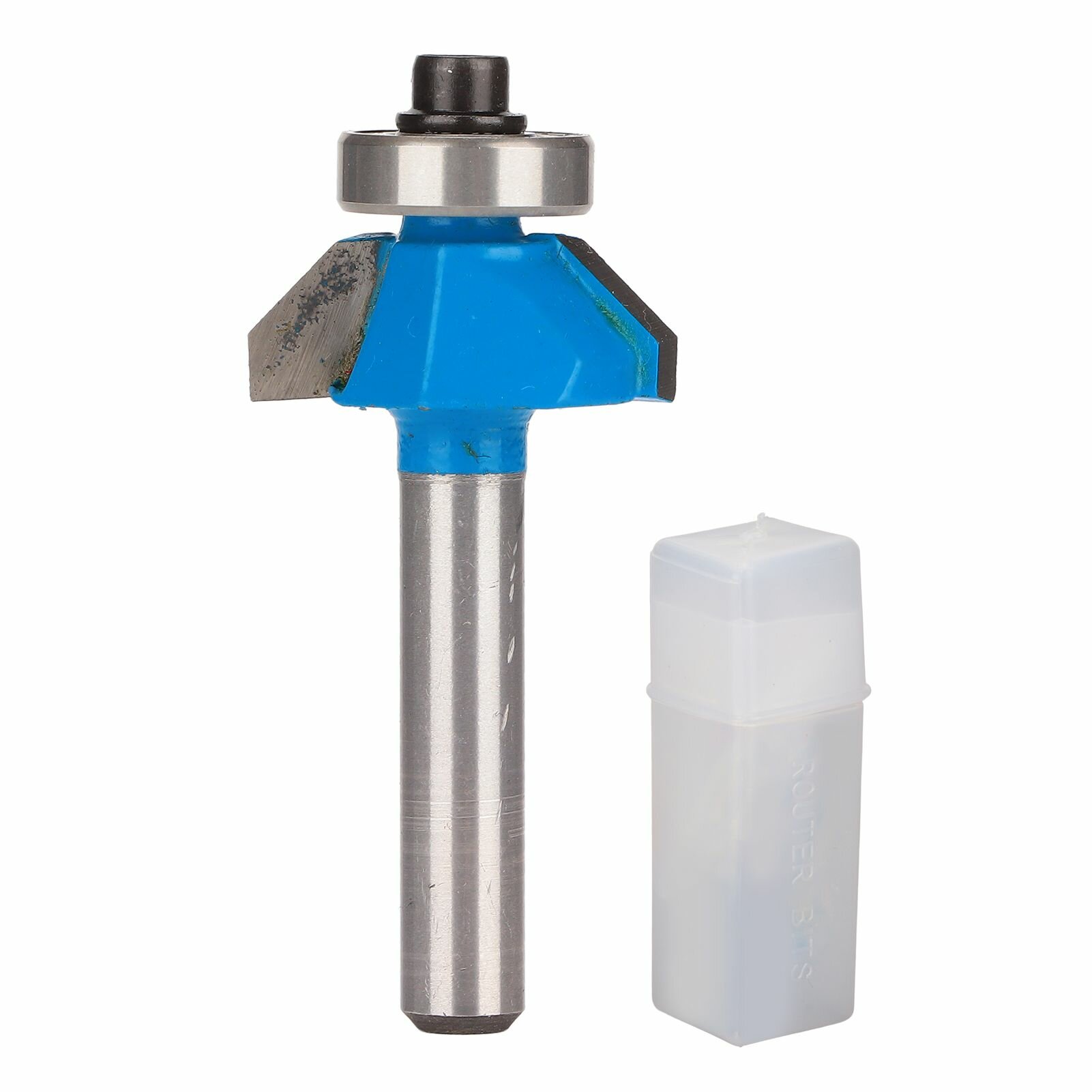 Фреза 45 градусов, инструмент для снятия фаски с круглым хвостовиком 1/4 дюйма с верхним подшипником для деревообработки1/4x1/4