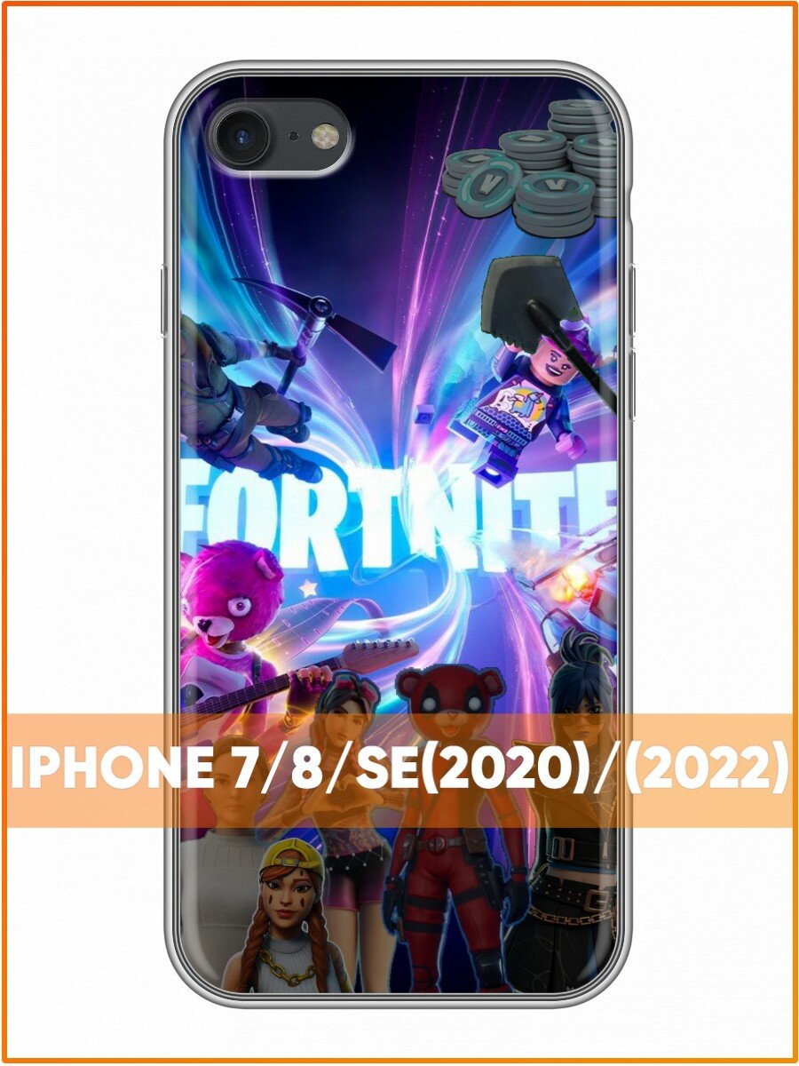 Чехол для iPhone 7, 8, SE 2020, SE 2022 для мальчиков Фортнайт (Айфон 7, 8, СЕ 2020, СЕ 2022)