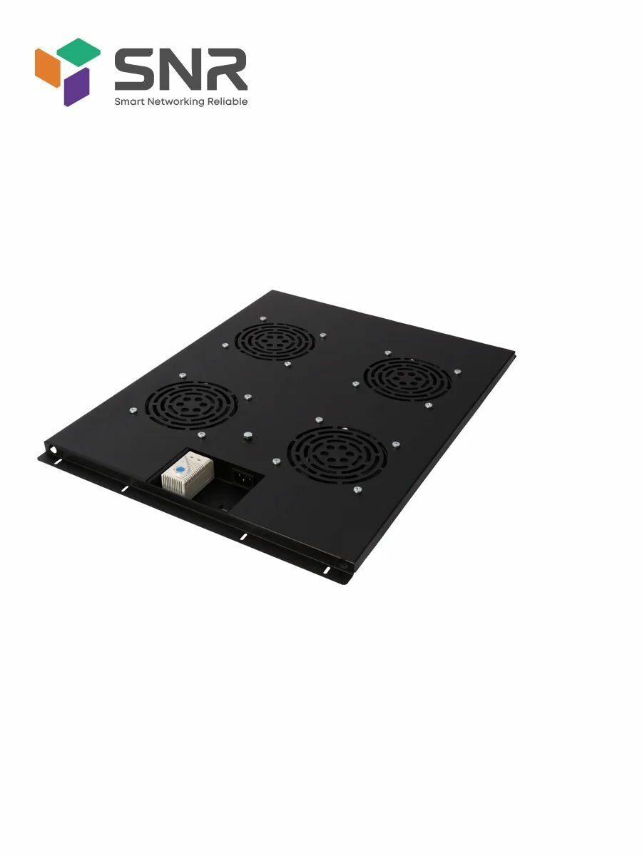 Блок вентиляторов для шкафов TFC глубиной 960мм, 4 вентилятора с терморегулятором, черный