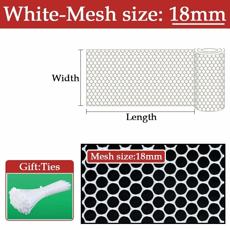 Пластиковая садовая сетка Tewango белая Width 0.8m, Mesh size 18mm