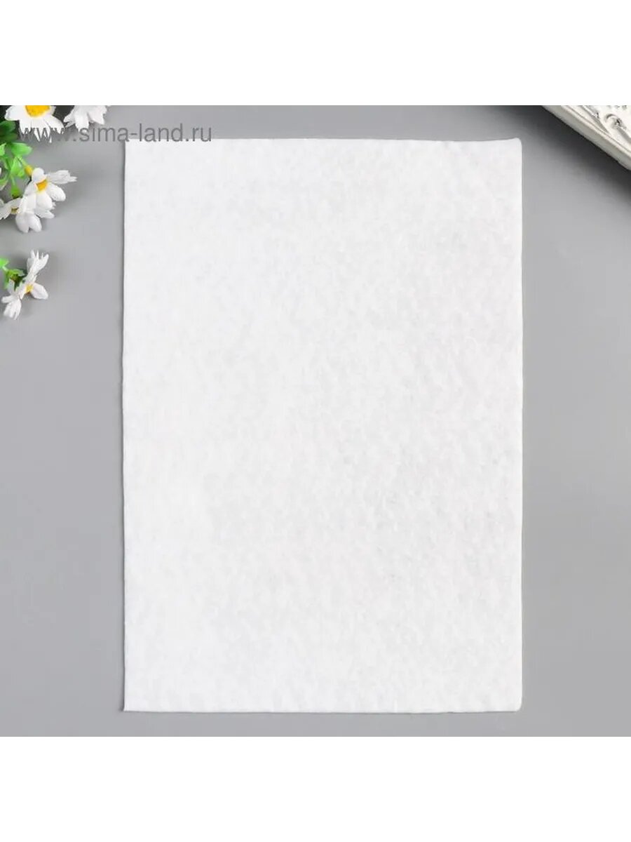 Мягкий белый фетр для творчества и декора
