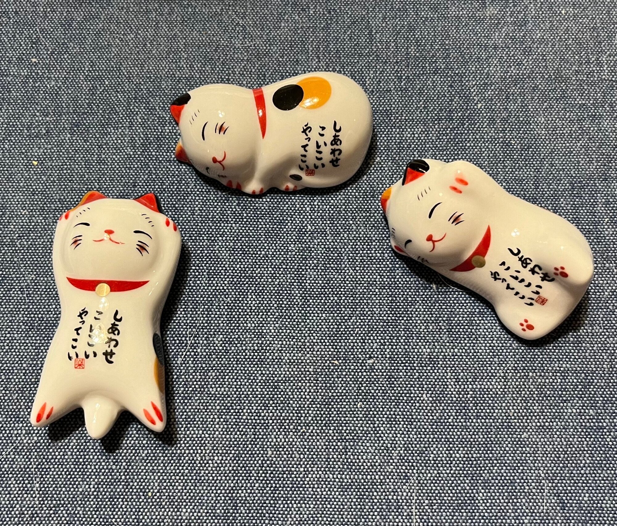Набор фигурок doraemon "Японские котики Манеки Нэко", керамика, 3 шт.