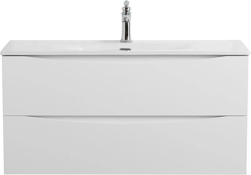 Тумба под раковину BelBagno Marino Bianco Opaco MARINO-CER-MINI-1000-2C-SO-BO-P 99,6 см, подвесная, белый матовый