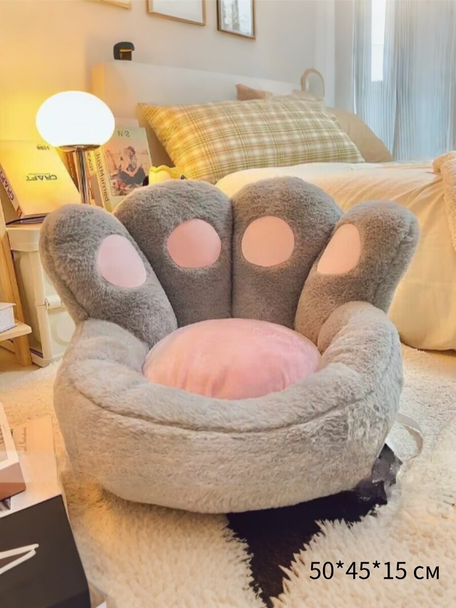 Декоративная мягкая лежанка подушка/Сидушка на стул /Подушка для стула/подушка для бедра, 50*45*15 см