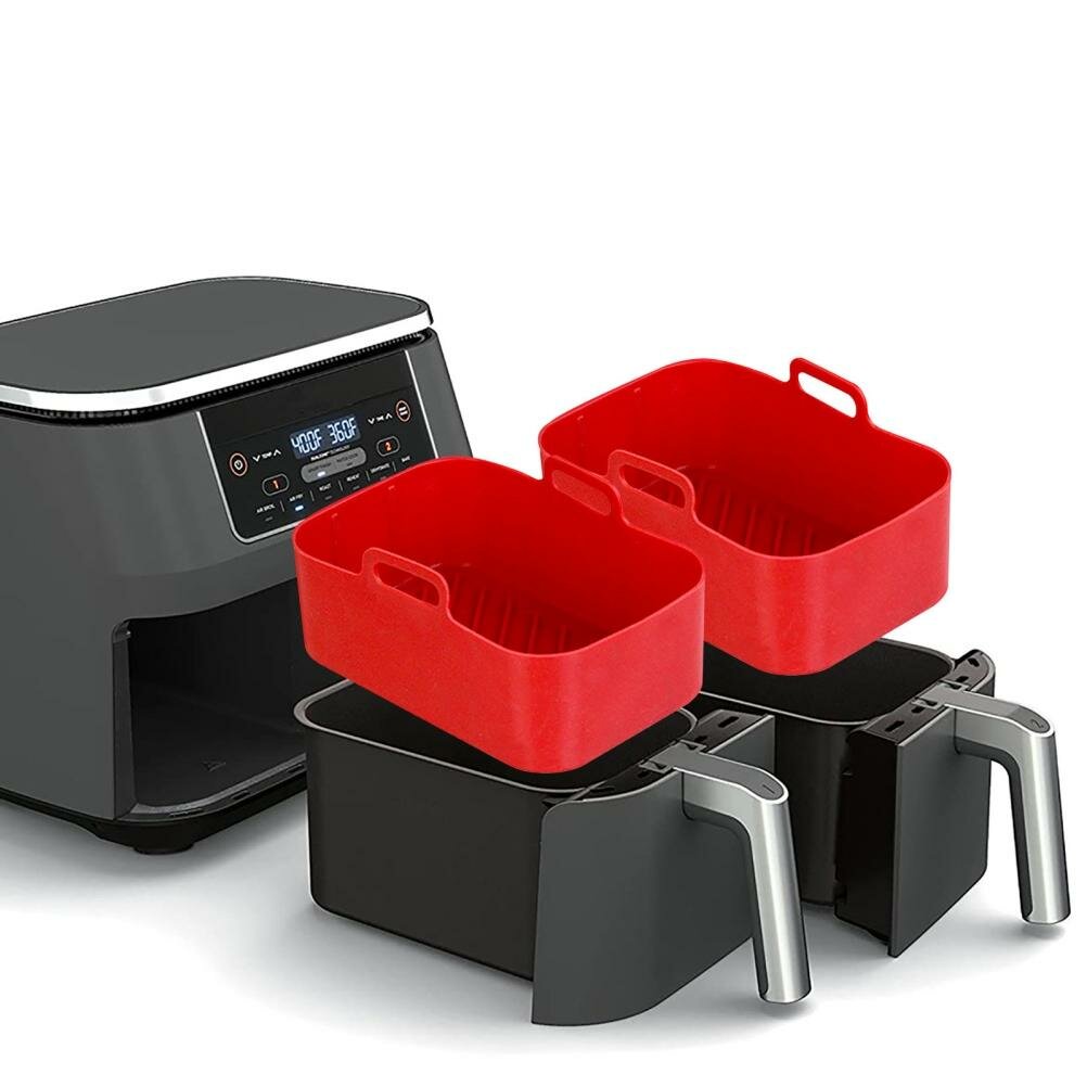2pcs Air Fryer Silicone Pot, совместимый с DZ201 Foodi 8QT многоразовый силиконовый воздушный фрит