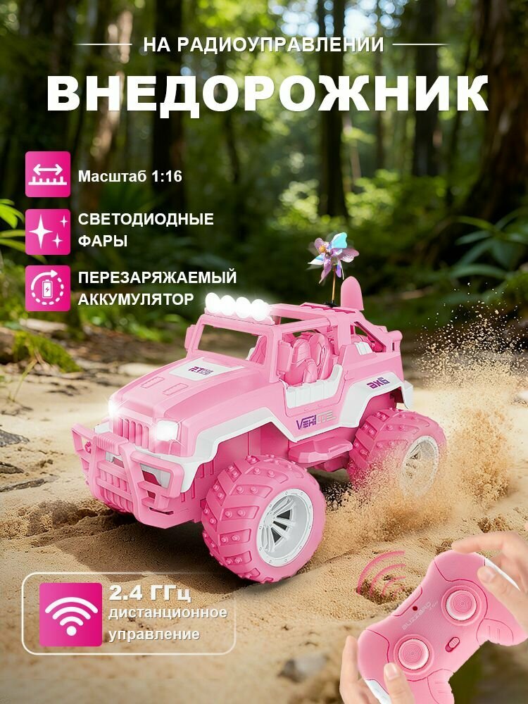 Игрушки для девочек, машинка на пульте управления , Имитация внедорожников с радиоуправлением