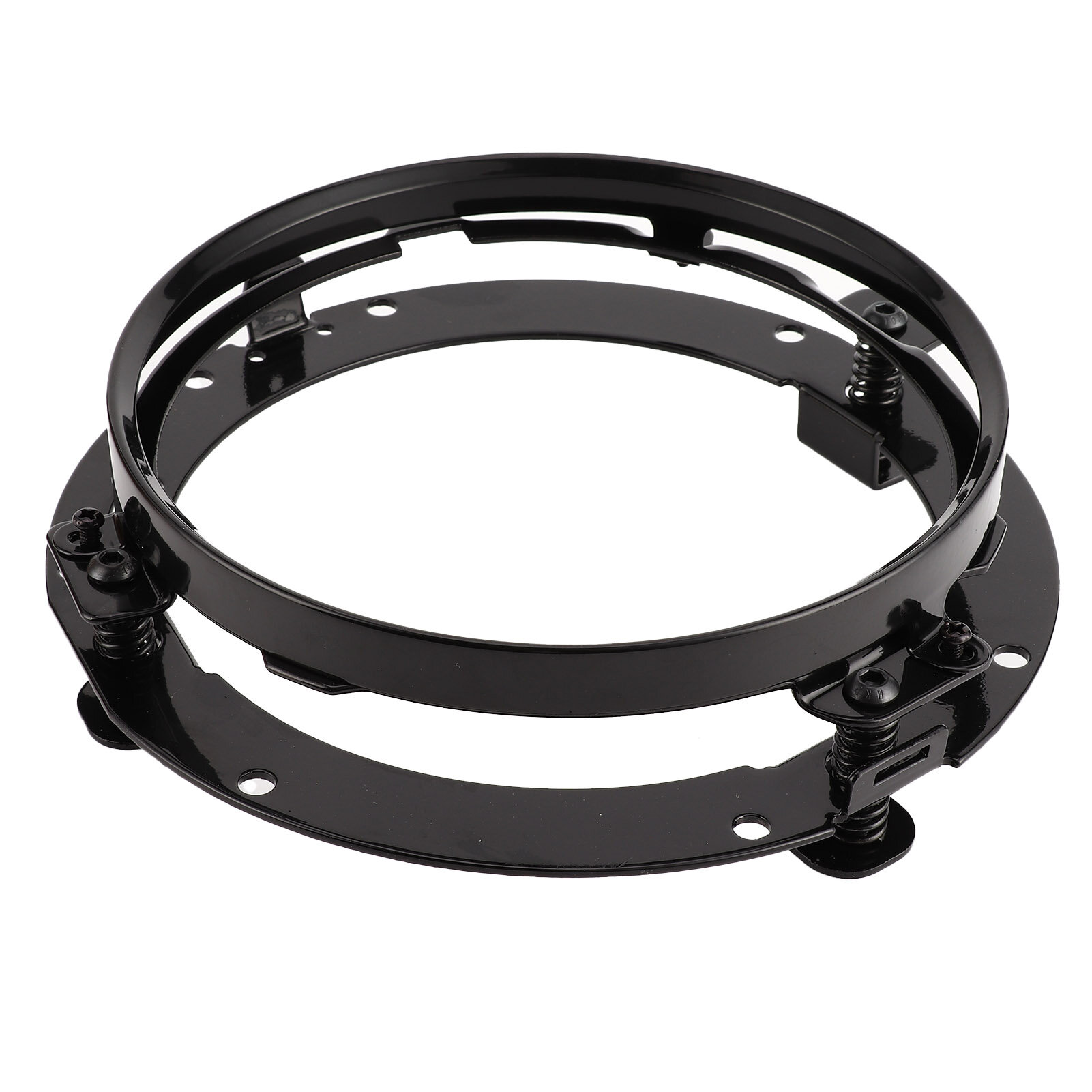 Headlight Mount Bracket Front Light Round Holder Fixing Base 7in Fit for Jeep Wrangler JKBlack