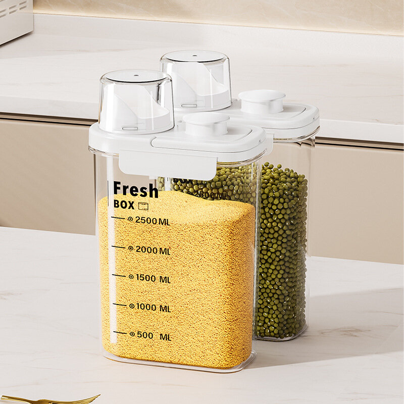 Банки для хранения Mu Shenhuo, герметичные, влагостойкие, пластик, 2,1-3л, 2уп.